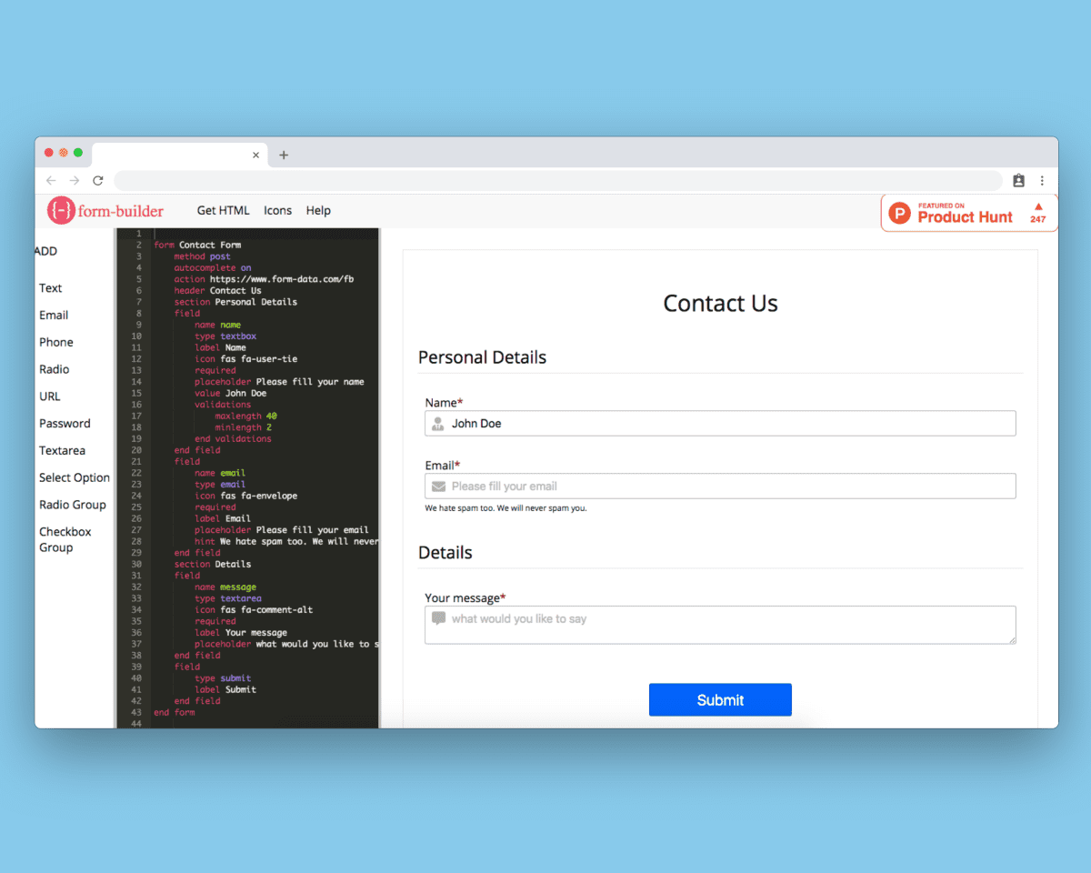 Form-Builder - Prototypr | Prototyping | Prototypr Toolbox