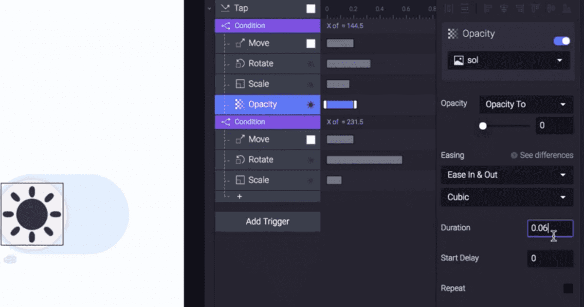 Scaling and Opacity Transitions in ProtoPie