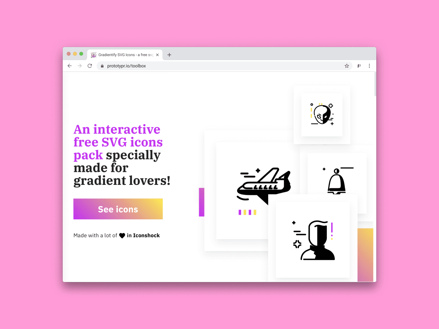 Gradientify Icons - SVG Icon Gradients - Toolbox | Prototypr.io | Prototypr Toolbox