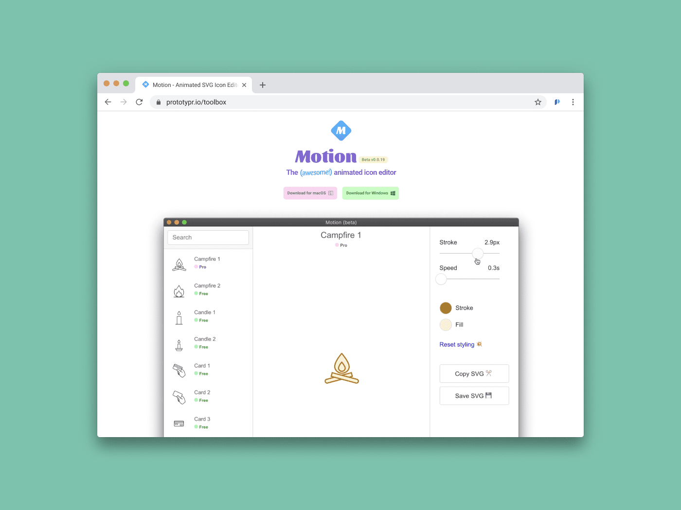 Motion - Animated SVG Icon Editor - Toolbox | Prototypr.io | Prototypr Toolbox