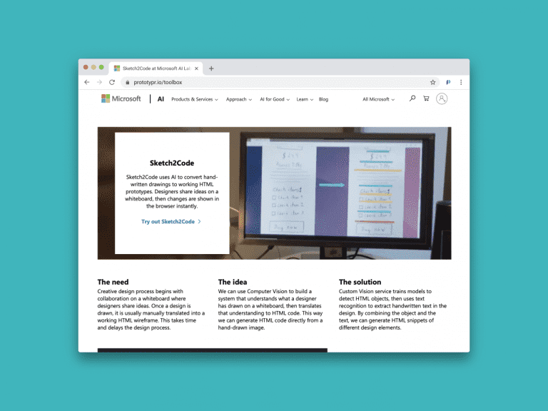 Sketch2Code - Design to Code - Toolbox | Prototypr.io