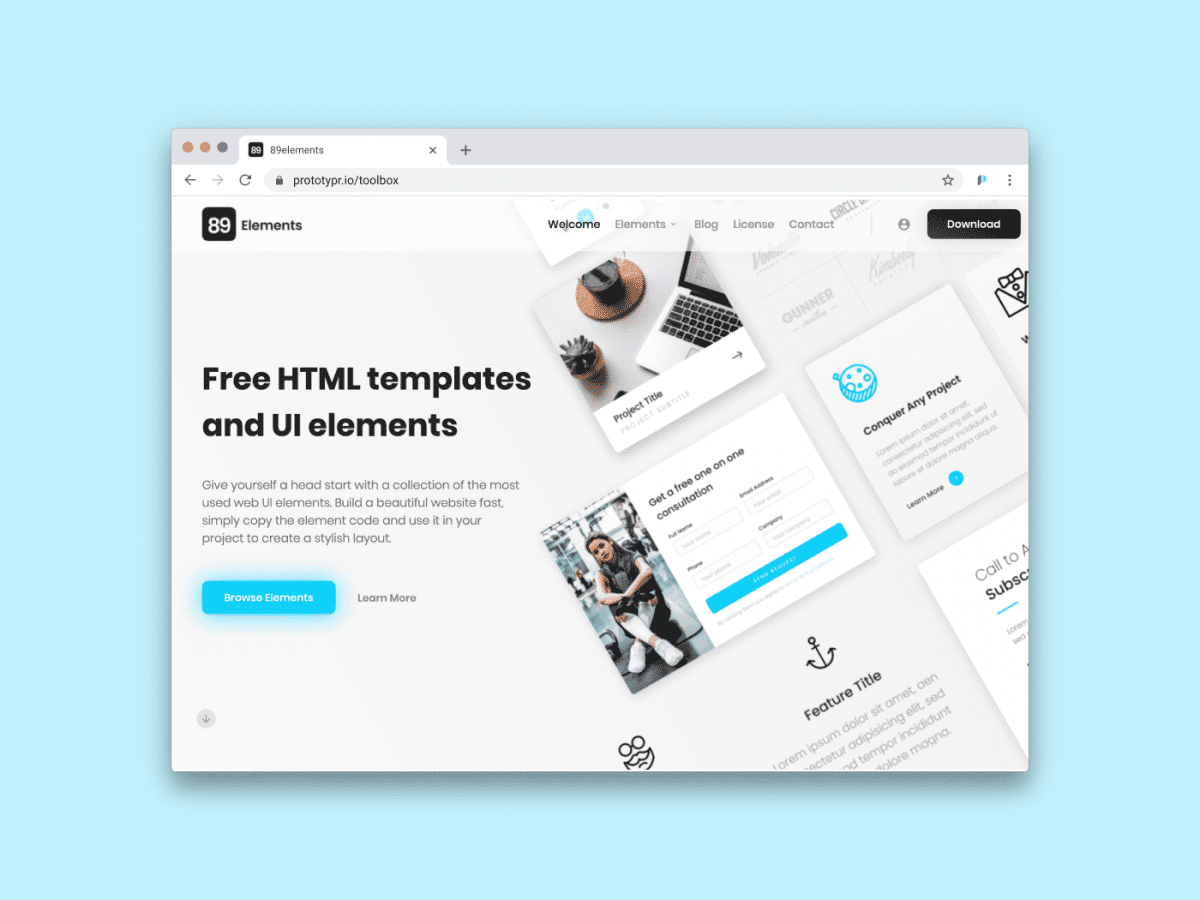 89elements 200 Commonly Used Ui Elements Toolbox Prototypr Toolbox
