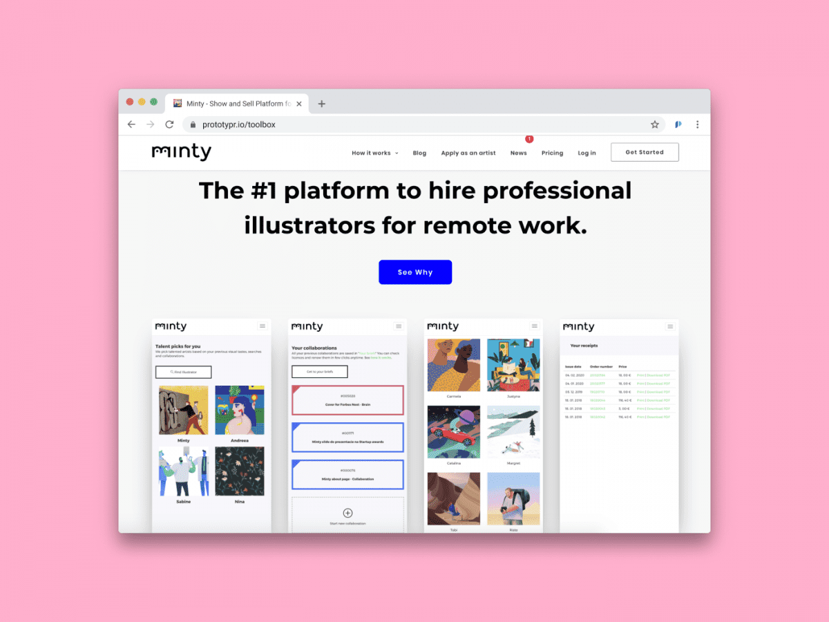 Minty 3.0 - Custom Illustrations from Remote Artists - Prototypr.io ...