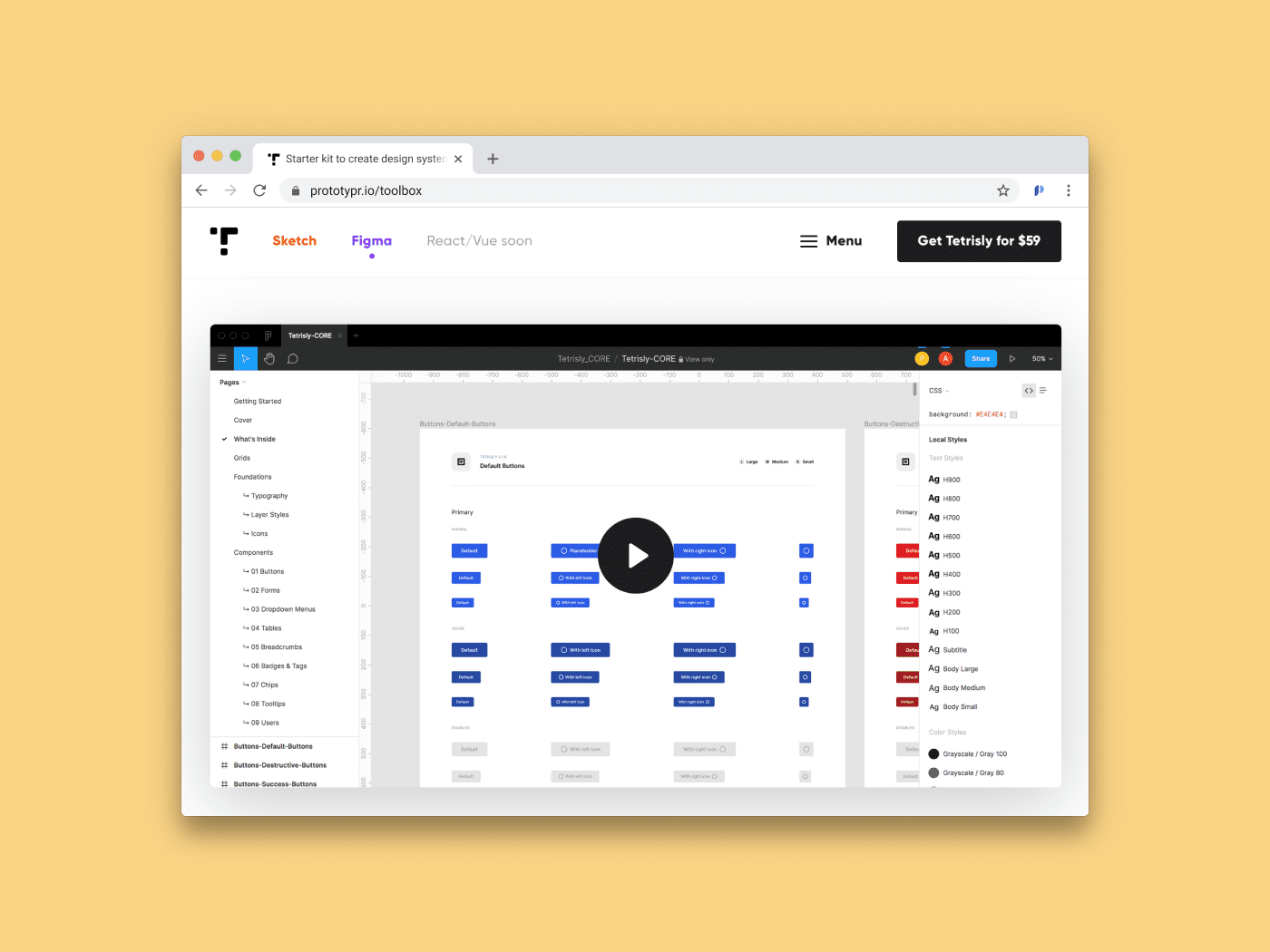 Tetrisly - Starter Kit for Design Systems and Wireframes Builder ...