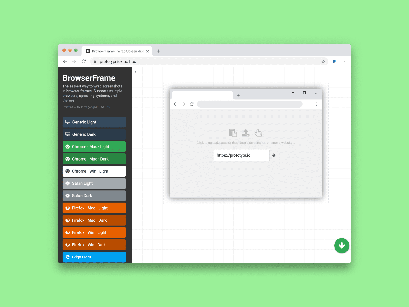 BrowserFrame - Wrap screenshots in browser frames | Prototypr Toolbox