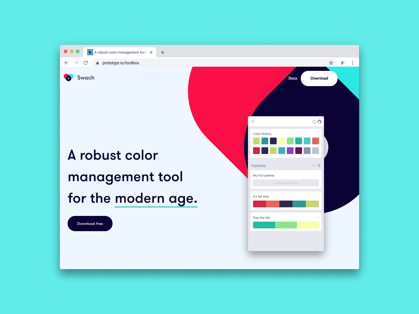 Swach - Color Management Tool - Prototypr.io | Toolbox | Prototypr Toolbox