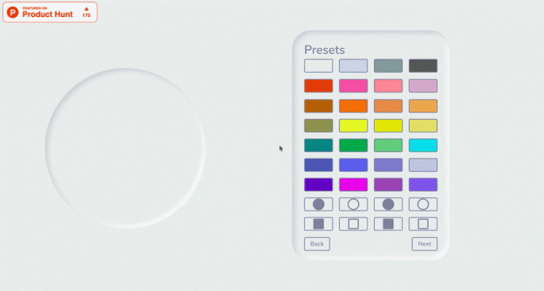 Neumorphic Generator - Add neumorphic shapes to your projects