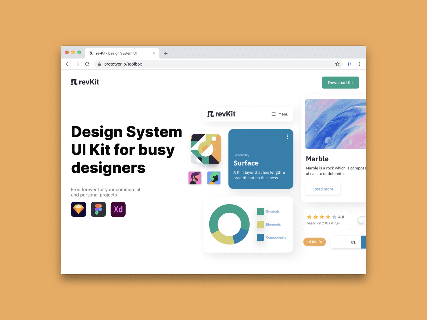 RevKit - Design System UI Kit for Sketch, Figma and XD | Prototypr Toolbox