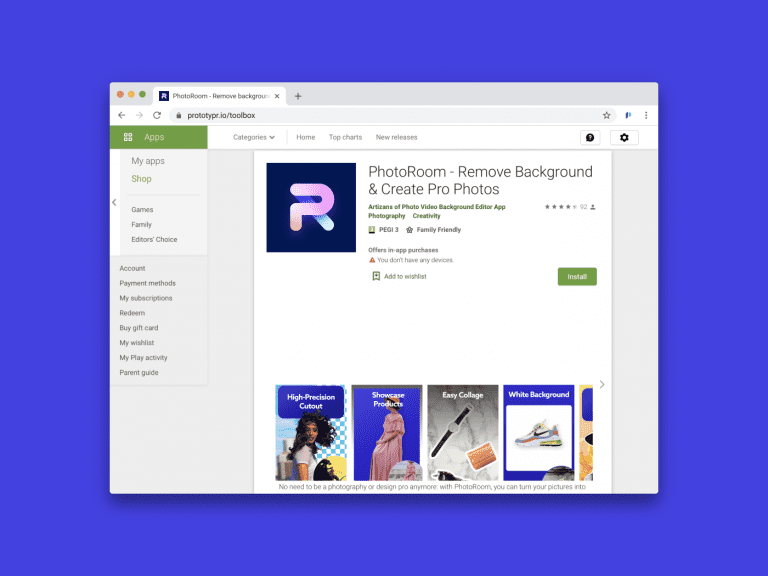 PhotoRoom - Background Remover for Android | Prototypr.io
